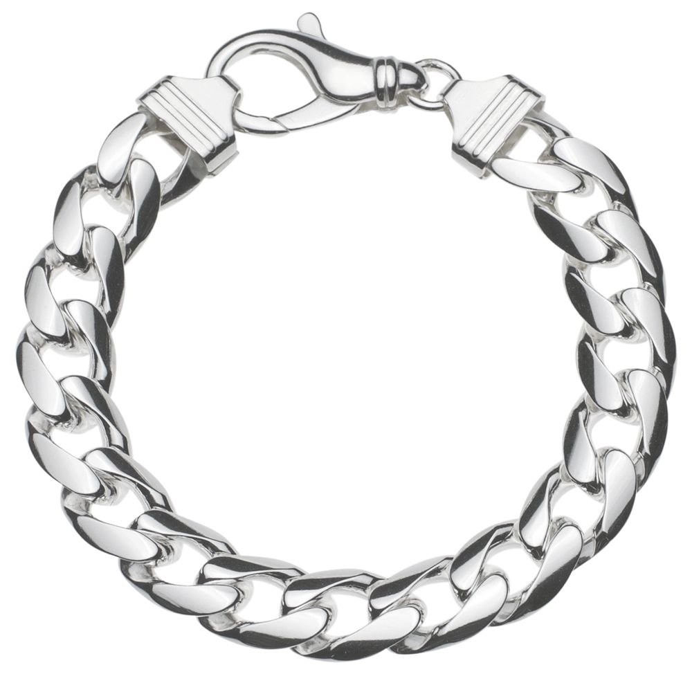 Ovale gourmet armband van 12,5 mm breed - 925 zilver. Bekijk 'm hier ...