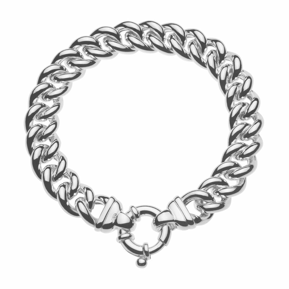 Zilveren gourmet armband, 11,5 mm breed voor dames. Bekijk 'm hier ...